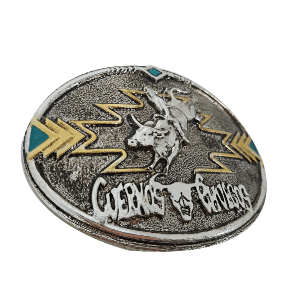 Hebilla Cuernos Chuecos Vaquera Grecas - JR Western