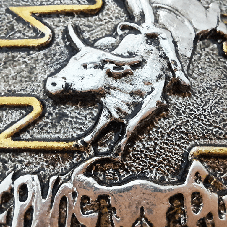 Hebilla Cuernos Chuecos Vaquera Grecas - JR Western